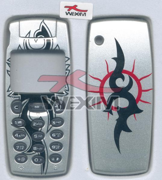 Façade Alcatel 511 argentée tatoo - 5,50€ - WEXIM